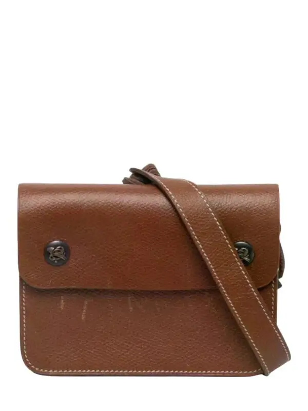 Hermès 1985 Courchevel Pochette Green Waist Bag Belt Bag - Brown