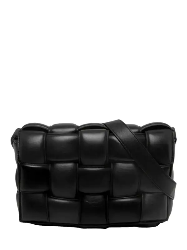 Bottega Veneta 2012-2026 Nappa Intrecciato Padded Cassette Crossbody Bag - Black