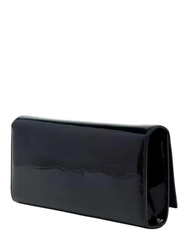 Saint Laurent 2013 Patent Cassandre Tassel Clutch Bag - Black