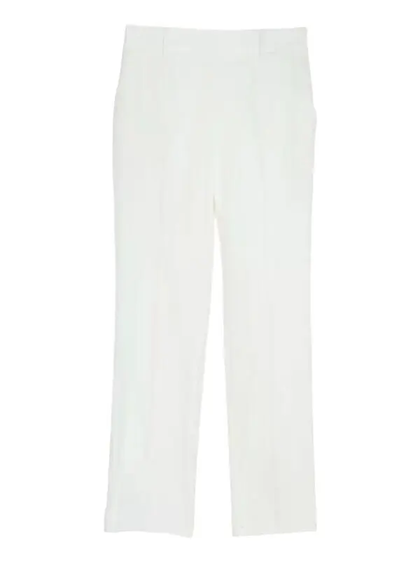 TWINSET Elasticated-waistband Straight-leg Trousers - White
