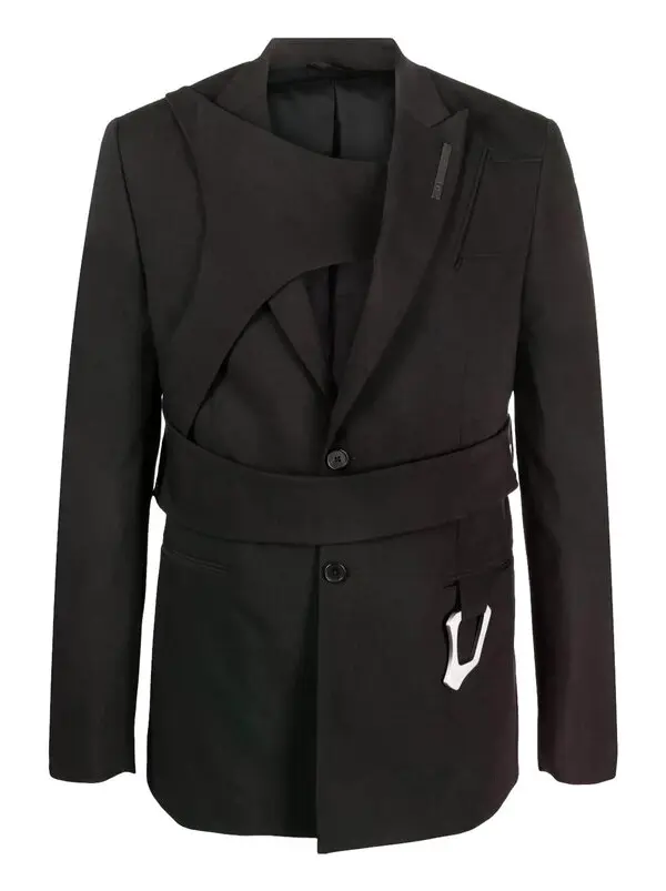 HELIOT EMIL Layered-effect Single Breasted Blazer - Brown