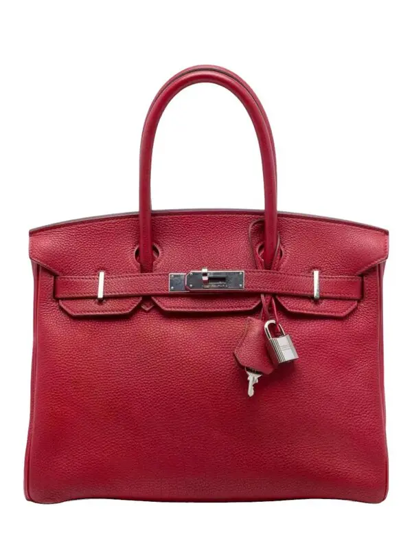 Hermès 2010 Togo Birkin Retourne 30 Handbag - Red