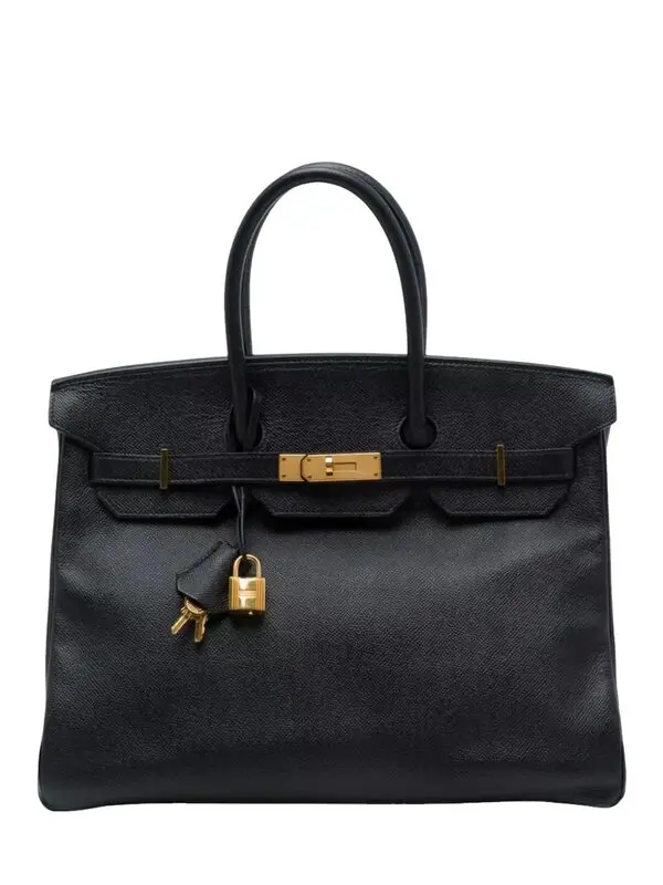 Hermès 2015 Epsom Birkin Retourne 35 Handbag - Black