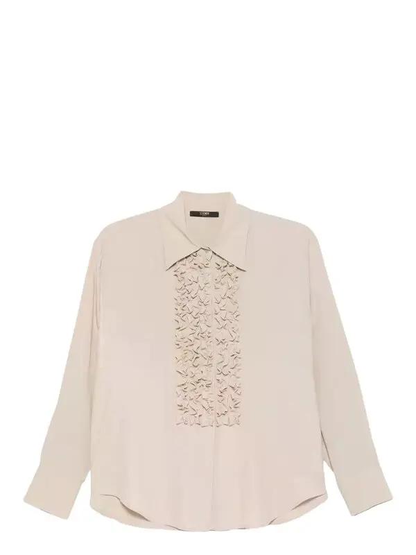 Seventy Ruffled-trim Long-sleeve Shirt - Neutrals