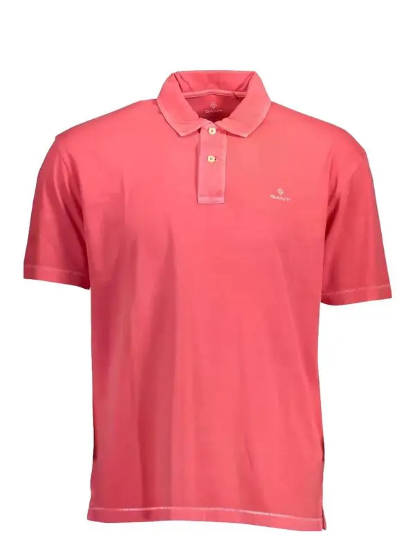Gant Logo-embroidered Short-sleeve Polo Shirt - Red
