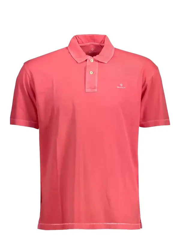 Gant Logo-embroidered Short-sleeve Polo Shirt - Red