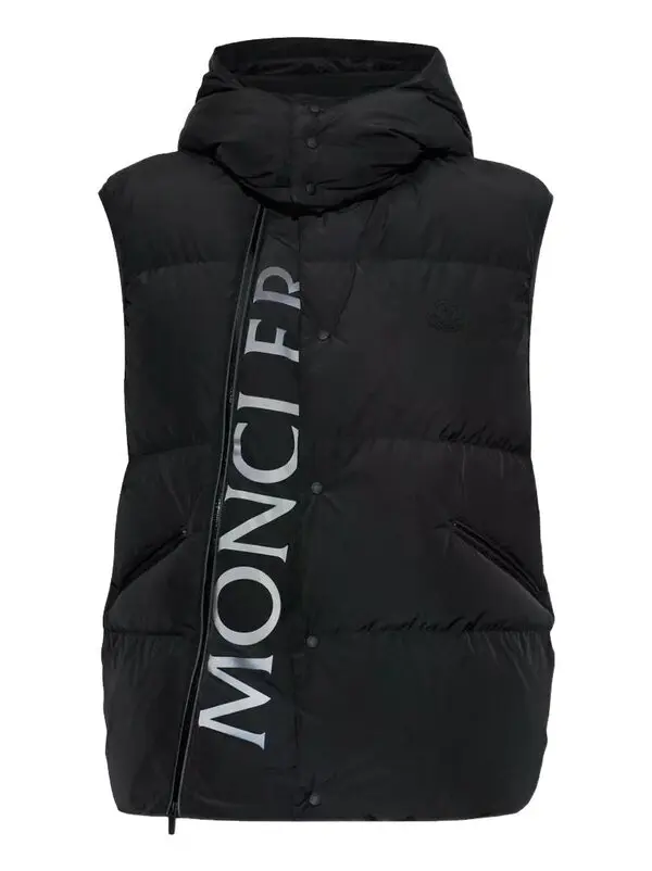 Moncler Aeclaire Logo-print Gilet - Black