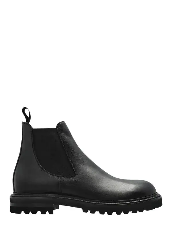 Giorgio Armani Leather Chelsea Boots - Black