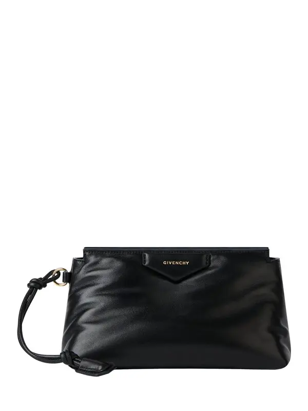 Givenchy Nappa Leather Antigona Bomber Pouch - Black