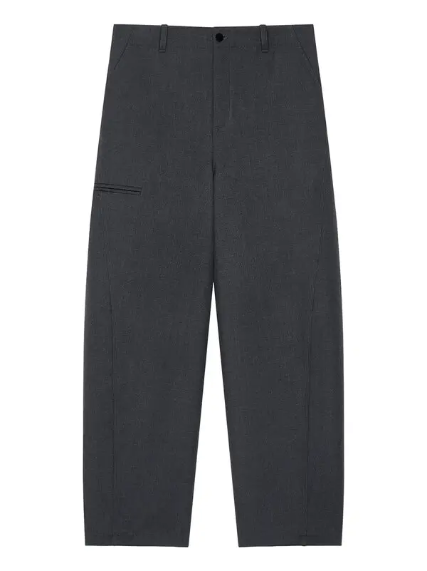 Givenchy Wool-silk Couture Seam Trousers - Grey