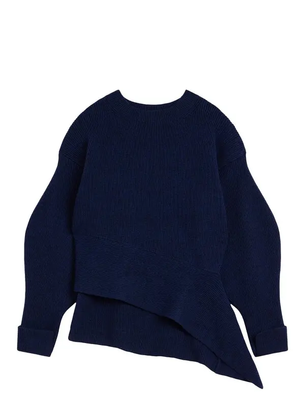 Givenchy Wool-blend Asymmetric Sweater - Blue