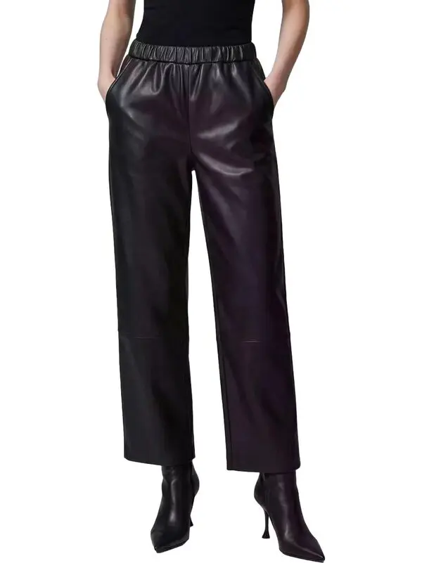 PARIENTE Sarah Leather Trousers - Black