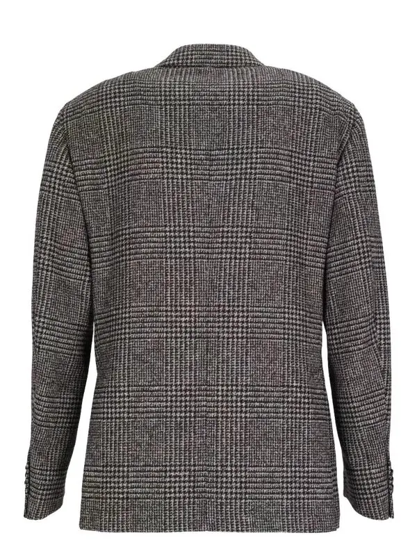 LUIGI BIANCHI Prince Of Wales Check Blazer - Grey