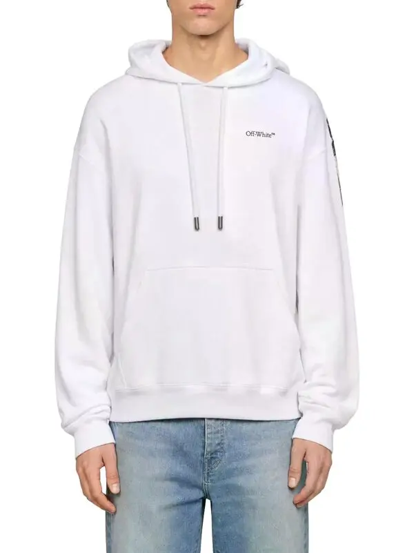 Off-White Logo-print Drawstring Hoodie - White