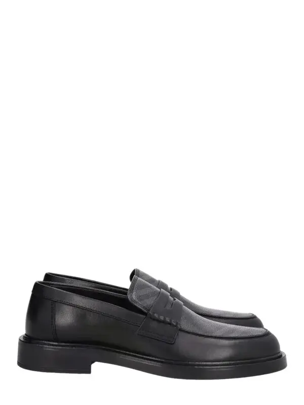 Burberry Check-and-leather Pembroke Loafers - Black