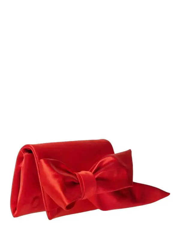 Carolina Herrera Karlita Bow-detail Clutch Bag - Red