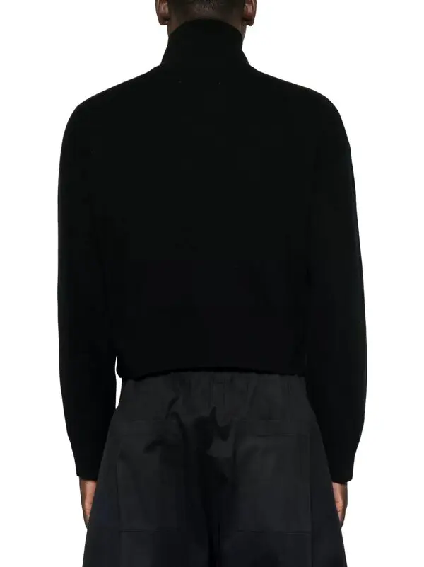 Extreme Cashmere Zip-up Knitted Cardigan - Black