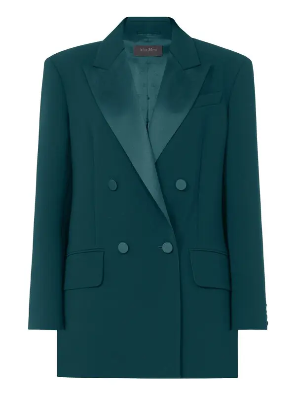 Max Mara Satin-lapel Blazer - Green