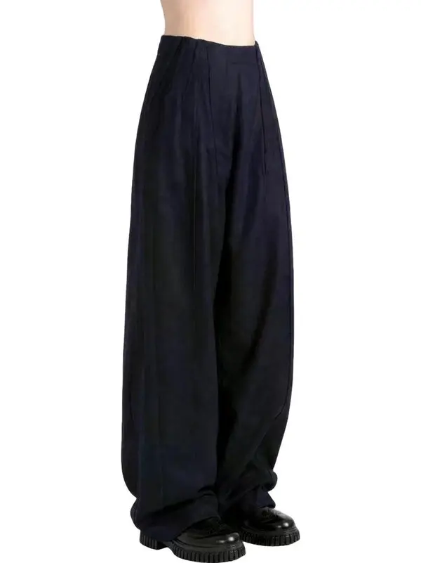JULIE KEGELS Pleated Wide-leg Trousers - Blue