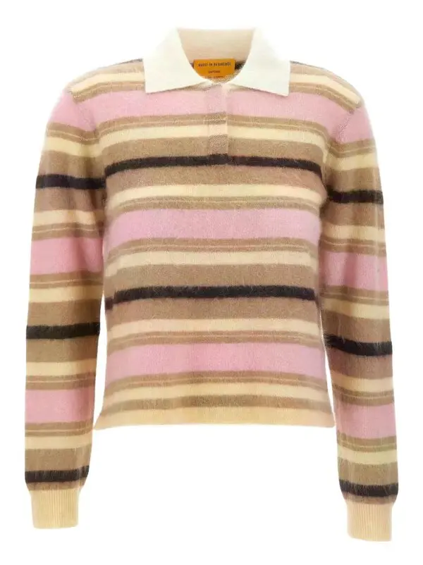 Guest In Residence Grizzly Cropped Rugbby Polo Shirt - Neutrals
