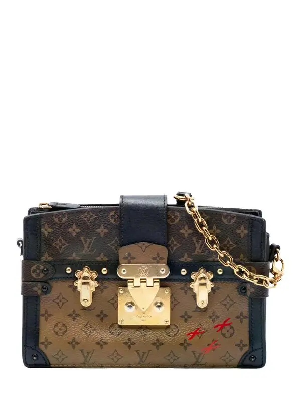 LOUIS VUITTON 2018-2022 Monogram Reverse Trunk Clutch Crossbody Bag - Brown