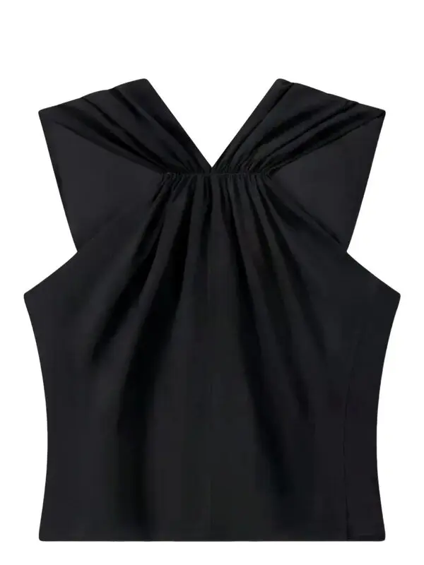 A.L.C. Elouise Gathered-stretch Blouse - Black