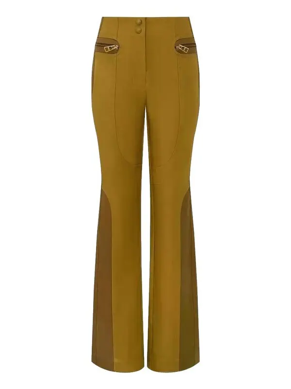 Zimmermann Valiant Drill Zip-detail Flared Trousers - Yellow