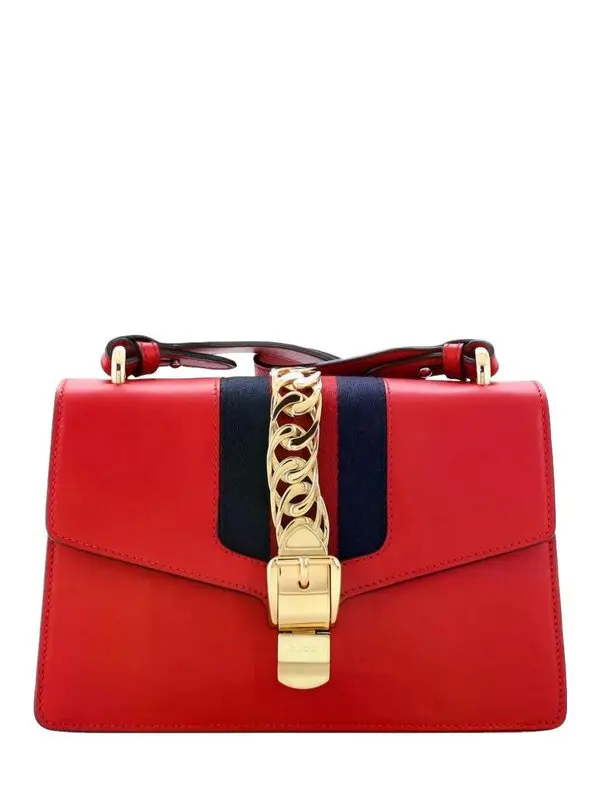 Gucci Sylvie Leather Small Shoulder Bag - Red