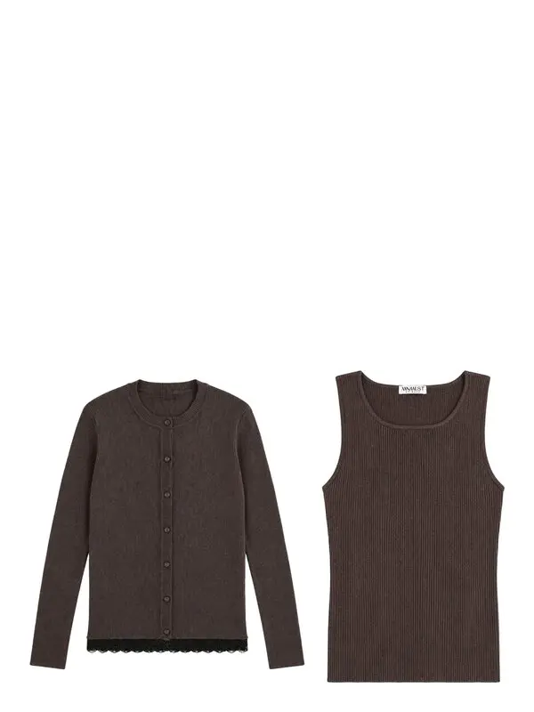 RAVE ON TREND Essential Knit Set - Grey