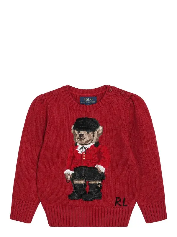 Polo Ralph Lauren Polo Bear Cotton Sweater - Red