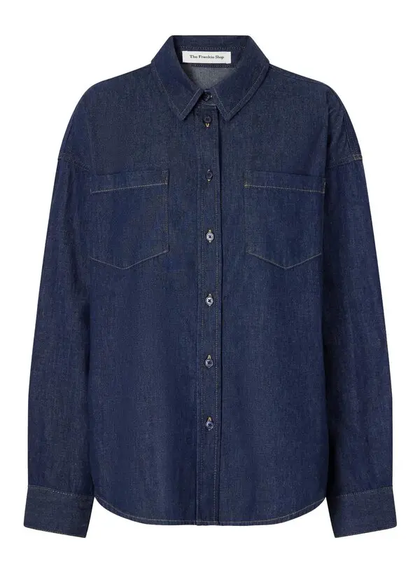THE FRANKIE SHOP Deira Denim Shirt - Blue