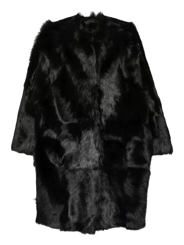 TOTEME Faux-fur Coat - Black