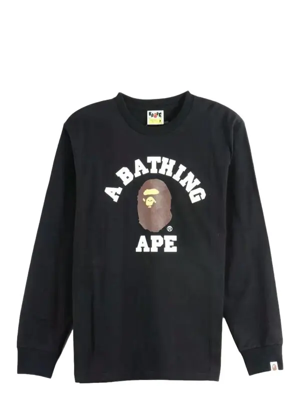 A BATHING APE Logo-print Long-sleeve T-shirt - Black