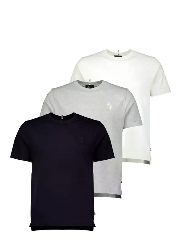 Moncler Logo-patch T-shirts - Multicolour