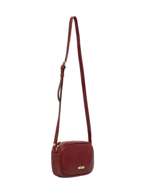 Barbour Mini Daphne Grained Leather Shoulder Bag - Red