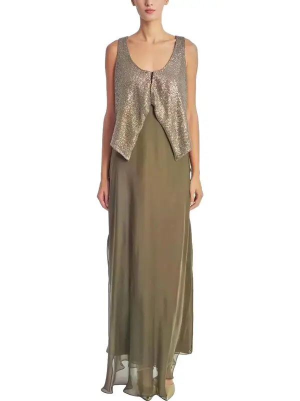 IRINA SCHROTTER Nymeria Sequin-embellished Maxi Dress - Brown