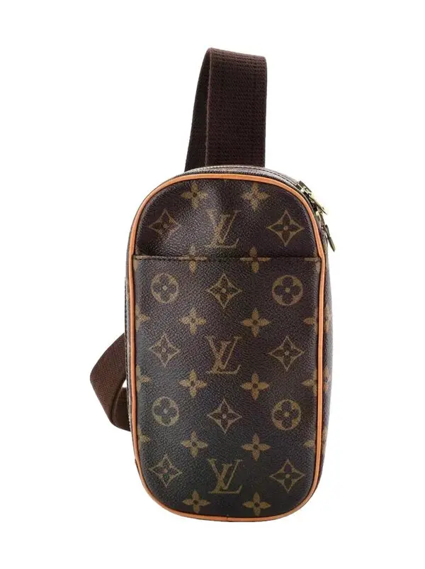 LOUIS VUITTON Pochette Gange Monogram Canvas Belt Bag - Brown