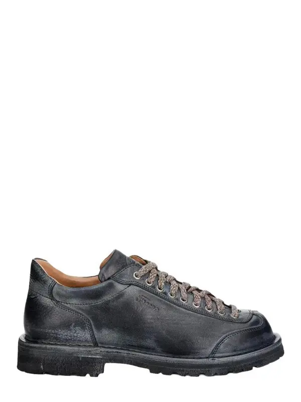 FRACAP Samu Leather Lace-up Shoes - Black