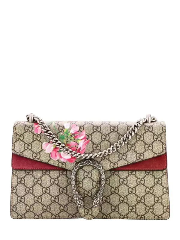 Gucci Dionysus Bag Blooms Print Gg Coated Canvas Small Shoulder Bag - Brown