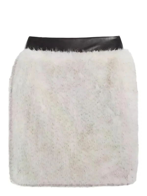 Apparis Aspen Faux-fur Skirt - Neutrals