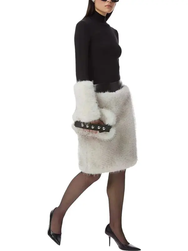 Apparis Aspen Faux-fur Skirt - Neutrals