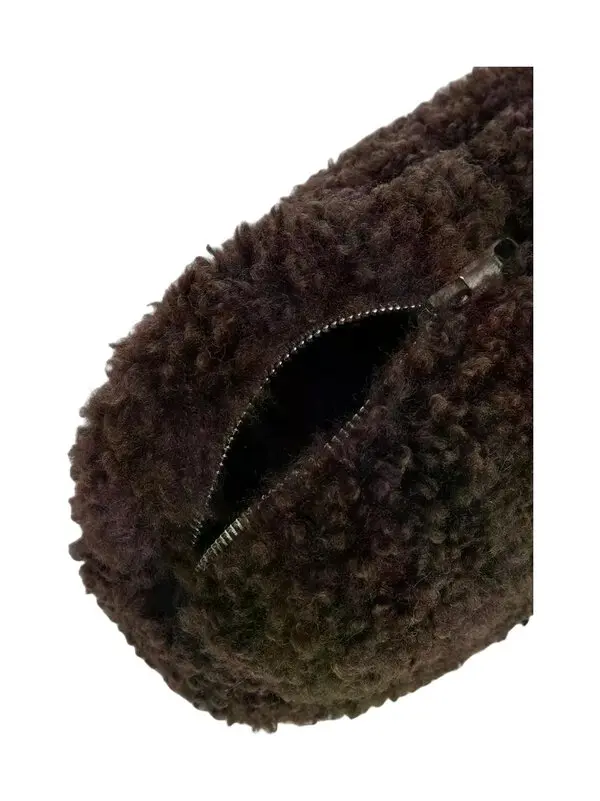 Apparis Noor Bouclé Clutch Bag - Brown