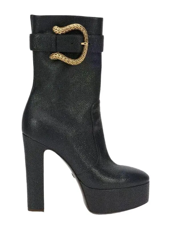 Roberto Cavalli Buckled Boots - Black