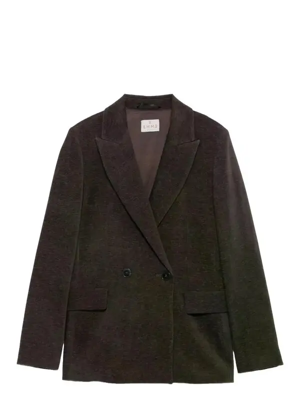 EMME Emmponte Double-breasted Blazer - Brown