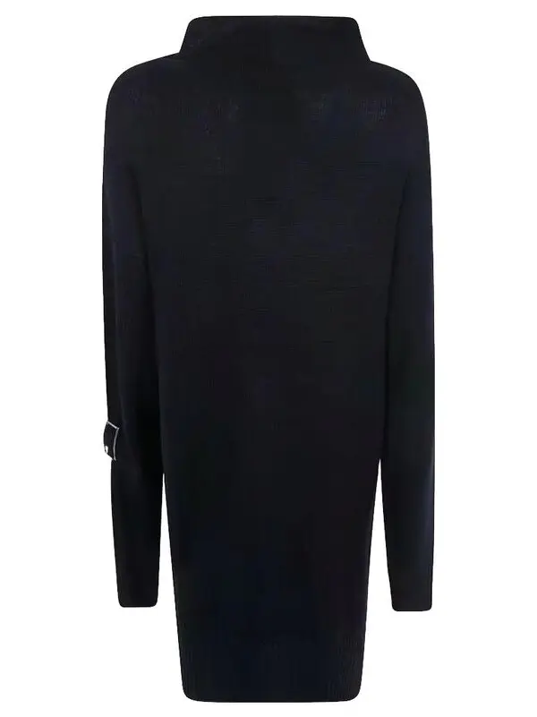 PIERANTONIOGASPARI Buckle-detail Knitted Mini Dress - Black