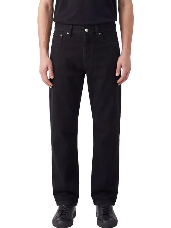 SUNFLOWER Five-pocket Wide-leg Jeans In Cotton Denim - Black