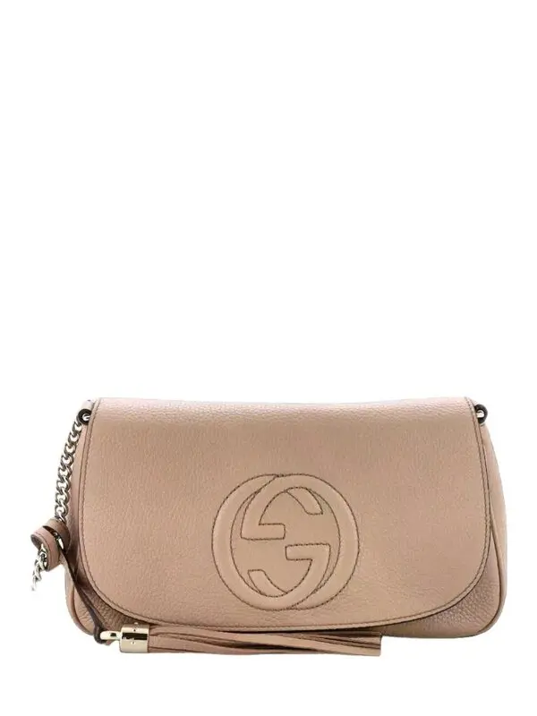 Gucci Soho Chain Leather Medium Crossbody Bag - Neutrals