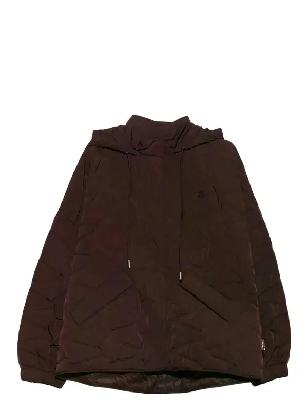 Bimba Y Lola Short Chocolate Padded A-line Trench - Brown