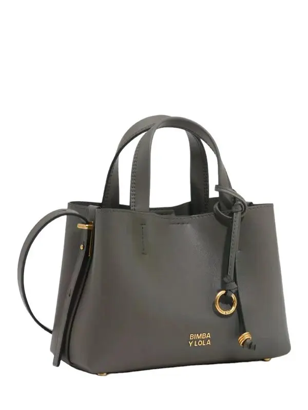 Bimba Y Lola Small Elephant Leather Chihuahua Tote Bag - Grey