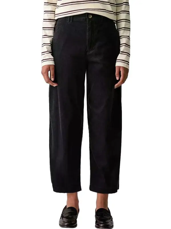 Marc O'polo Corduroy Cropped Trousers - Black
